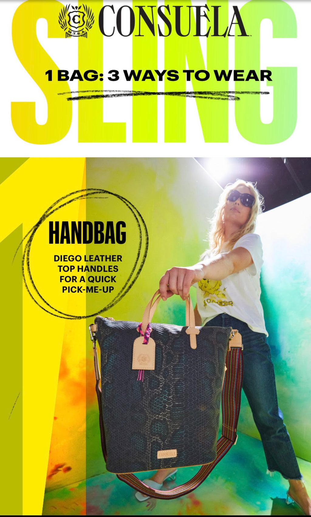 Consuela Rattler Sling – A Splash of Sass