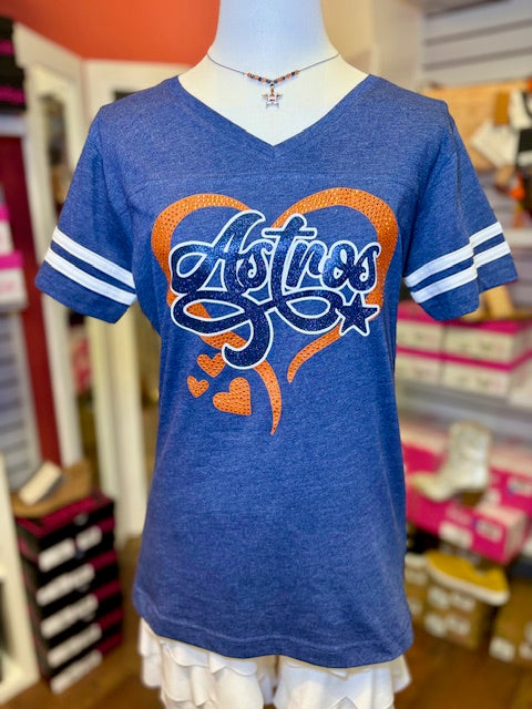 Astros Heart Sparkle top – A Splash of Sass
