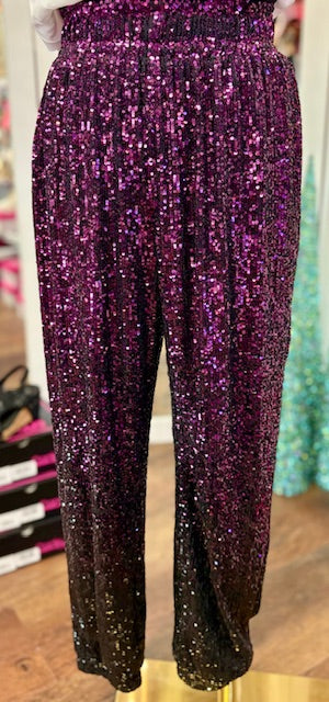 W.A.Y Sequin Purple Pants – A Splash of Sass