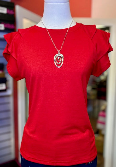 Mandy Red Tee – A Splash of Sass